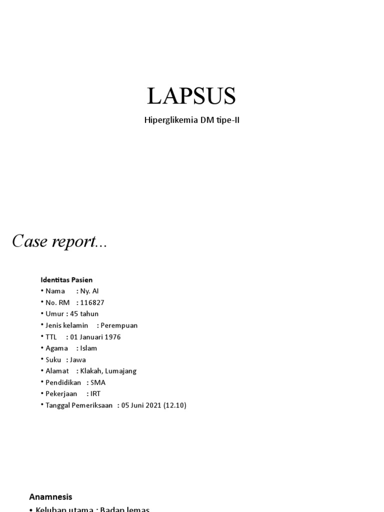 LAPSUS Hiperglikemia | PDF