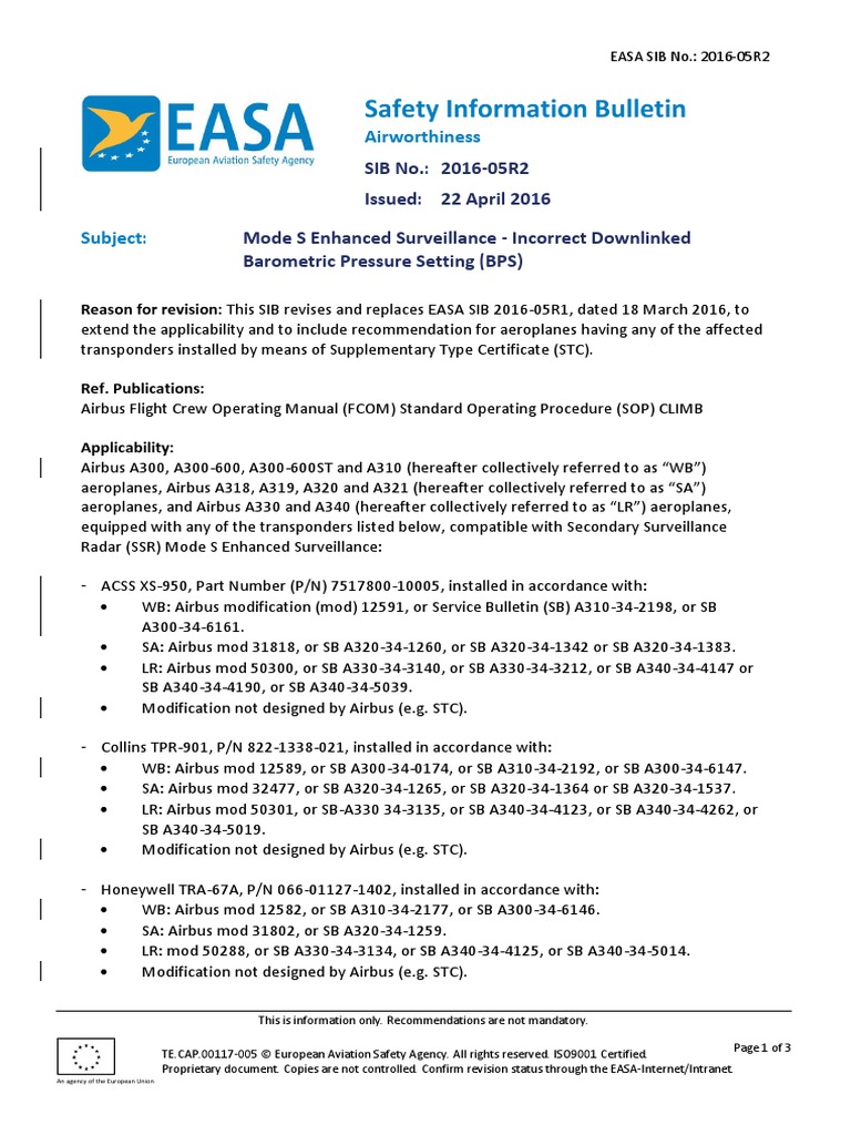 Airbus Ad Transponder Installation | PDF | Transponder (Aeronautics ...