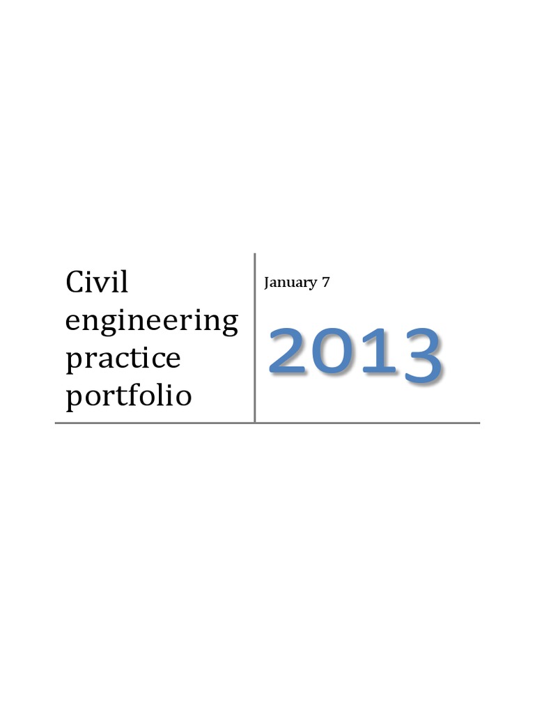 Civil Engineering Practice Portfolio | PDF | Engineering | Knowledge