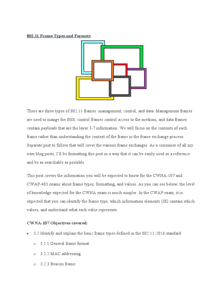 Frame Structure - 802.11 | Download Free PDF | Transmission Control ...
