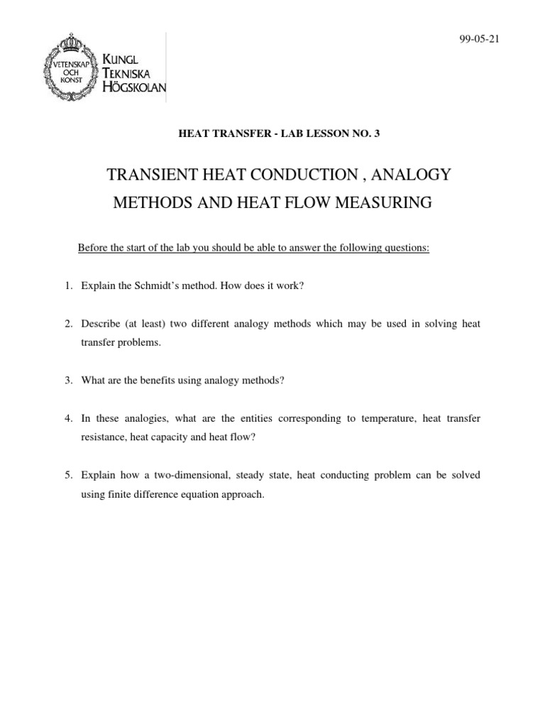 Transient Heat Conduction | PDF | Heat Transfer | Thermal Conduction