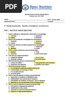 Pass Along Test | PDF | Intelligence Quotient | Educational Psychology