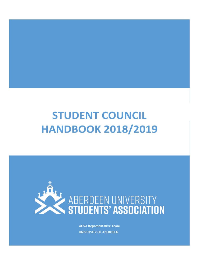 Student Council Handbook 2018-2019 | PDF | Voting | Committee