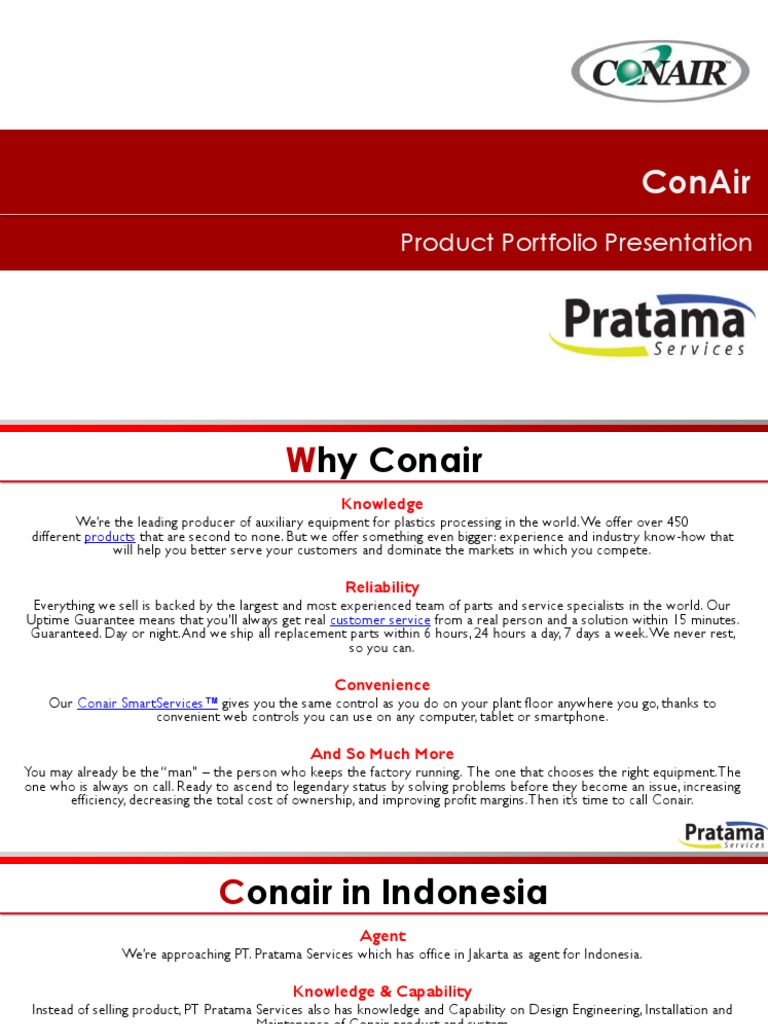 Conair Product Profile Portfolio | PDF | Manufactured Goods ...