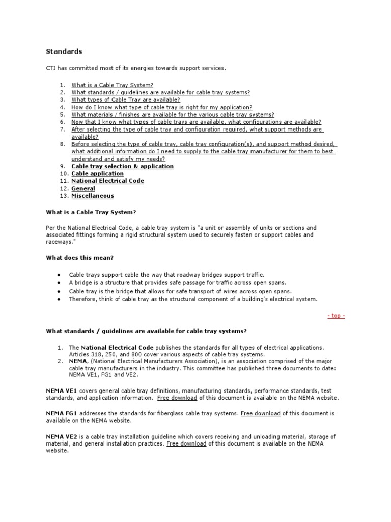 Cable Tray | PDF | Electrical Wiring | Optical Fiber