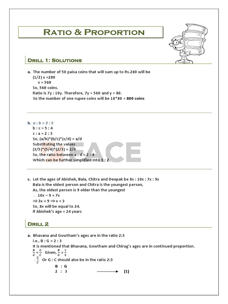 Ratios, Proportions, Mixtures and Alligations | PDF | Ratio | Speed