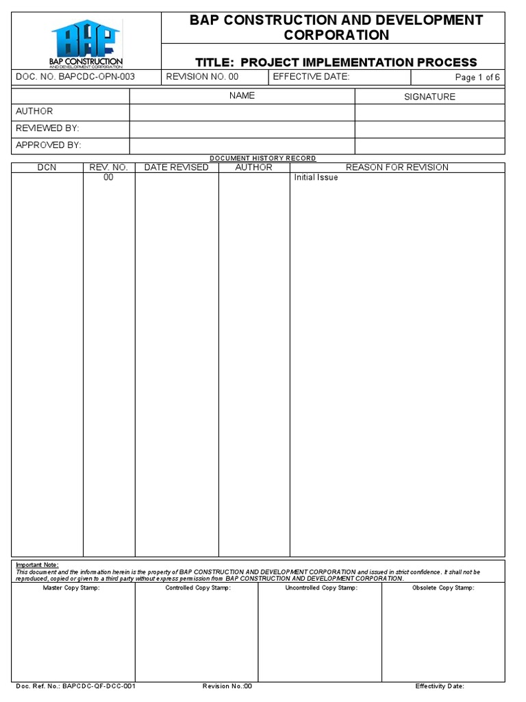 Project Implementation Process | PDF | Engineer | Specification ...