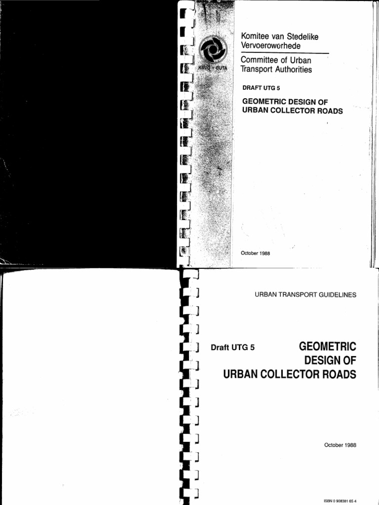 UTG5-Geometric Design of Urban Collector Roads | PDF