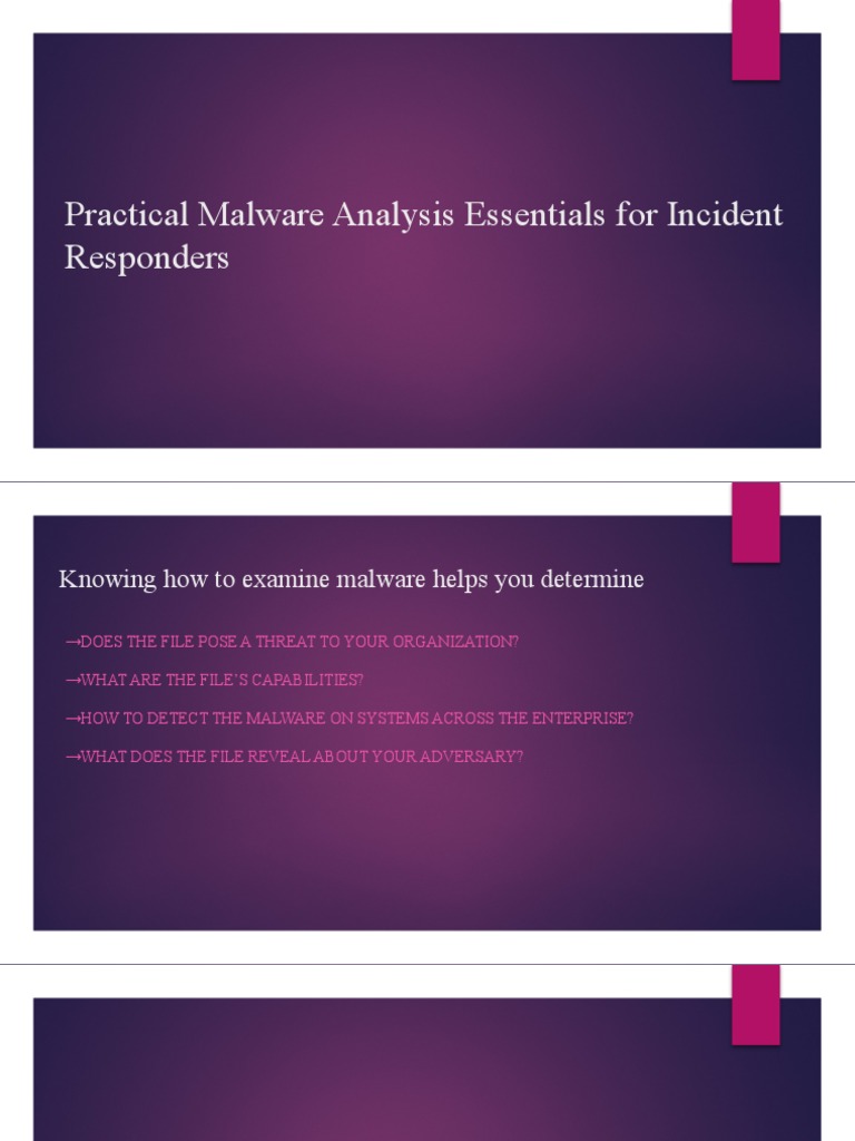 Practical Malware Analysis Essentials For Incident Responders | PDF ...