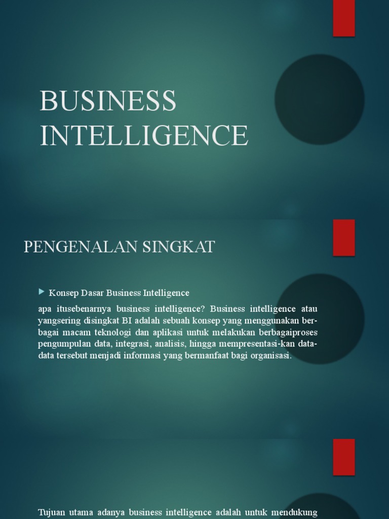 Business Intelligence | PDF | Karier & Perkembangan