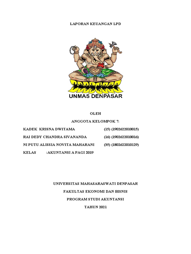 Laporan Keuangan LPD 2021 | PDF