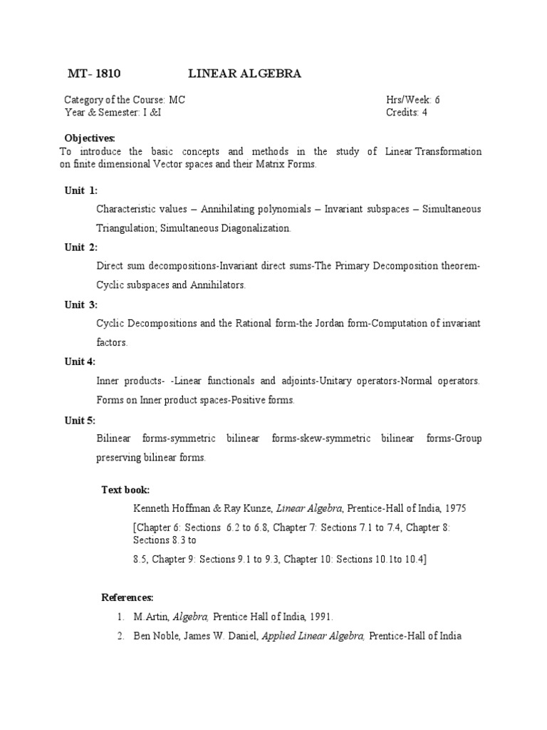 Primary Decomposition Theorem Overview | PDF | Functional Analysis ...