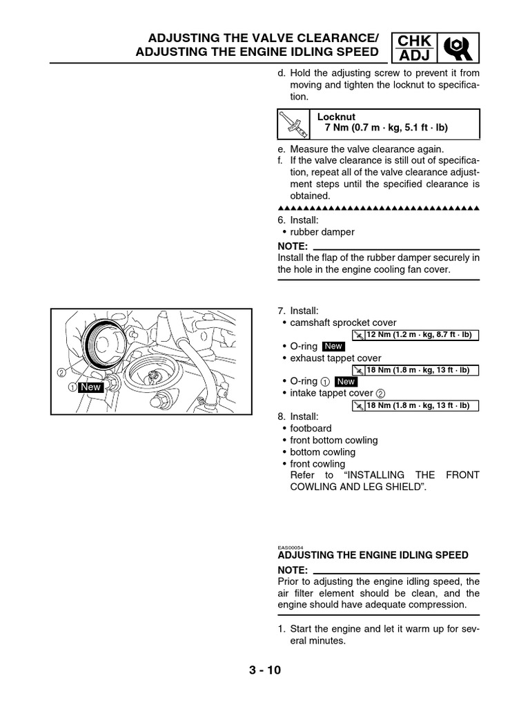 Yamaha Mio Engine Idling Speed | PDF | Engines | Vehicles