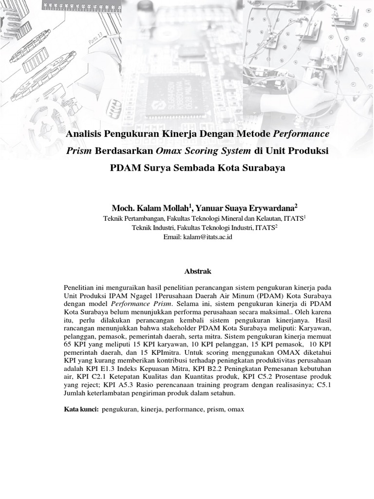 Analisis Pengukuran Kinerja Dengan Metode Performance: Prism ...