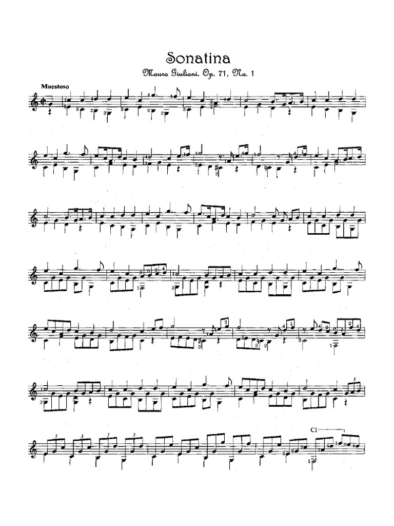Sonatina Op.71 Nº1 - Mauro Giuliani | PDF