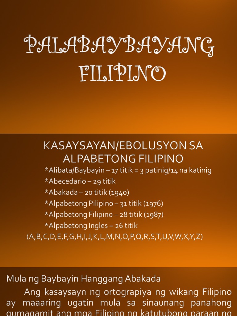 Palabaybayang Filipino | PDF