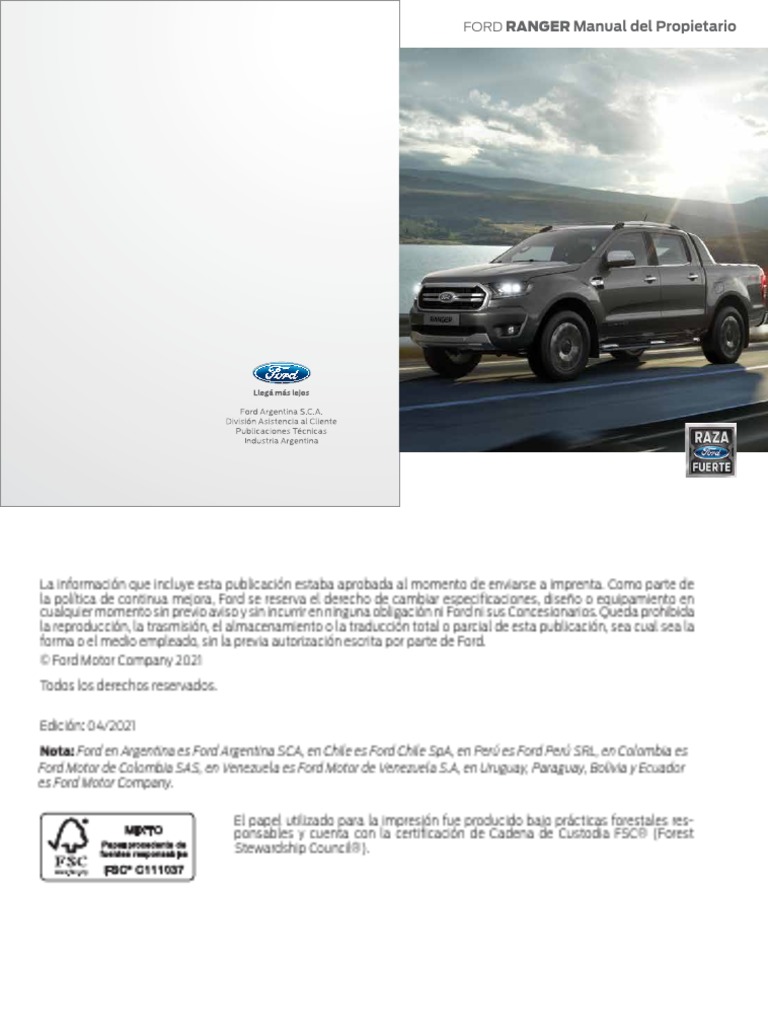 Manual Ranger 2021 04 | PDF | Airbag | Privacidad en internet
