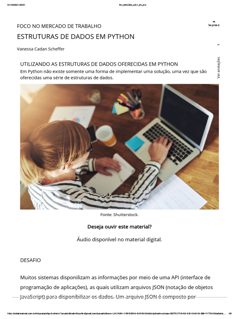 Estruturas de Dados em Python LDD Utlizando As Estruturas de Dados ...