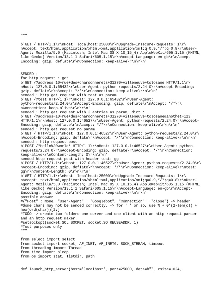HTTP Client Request | PDF | Hypertext Transfer Protocol | Software ...