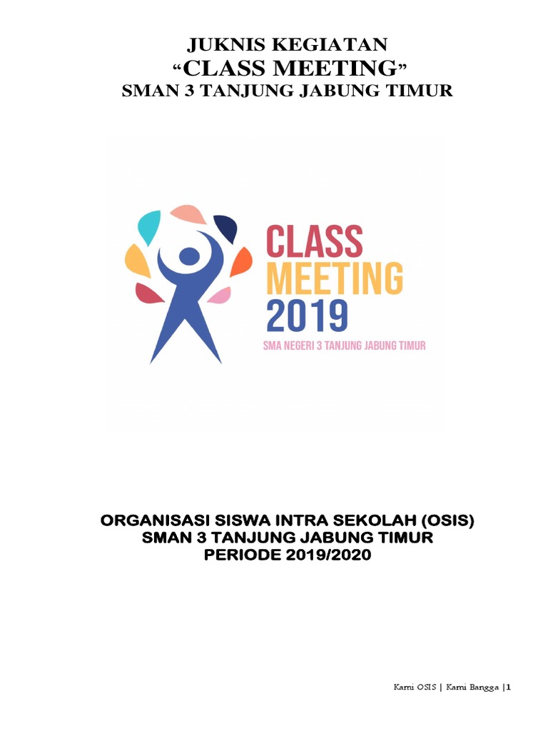 Juknis Kegiatan Class Meeting SMAN 3 | PDF