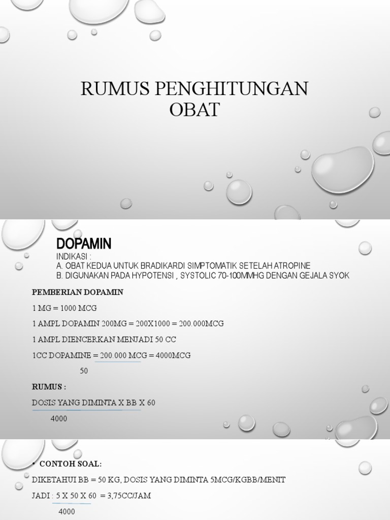 Rumus Penghitungan Obat | PDF