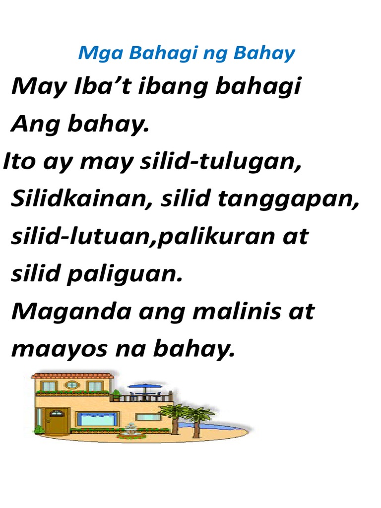 Mga Bahagi NG Bahay | PDF
