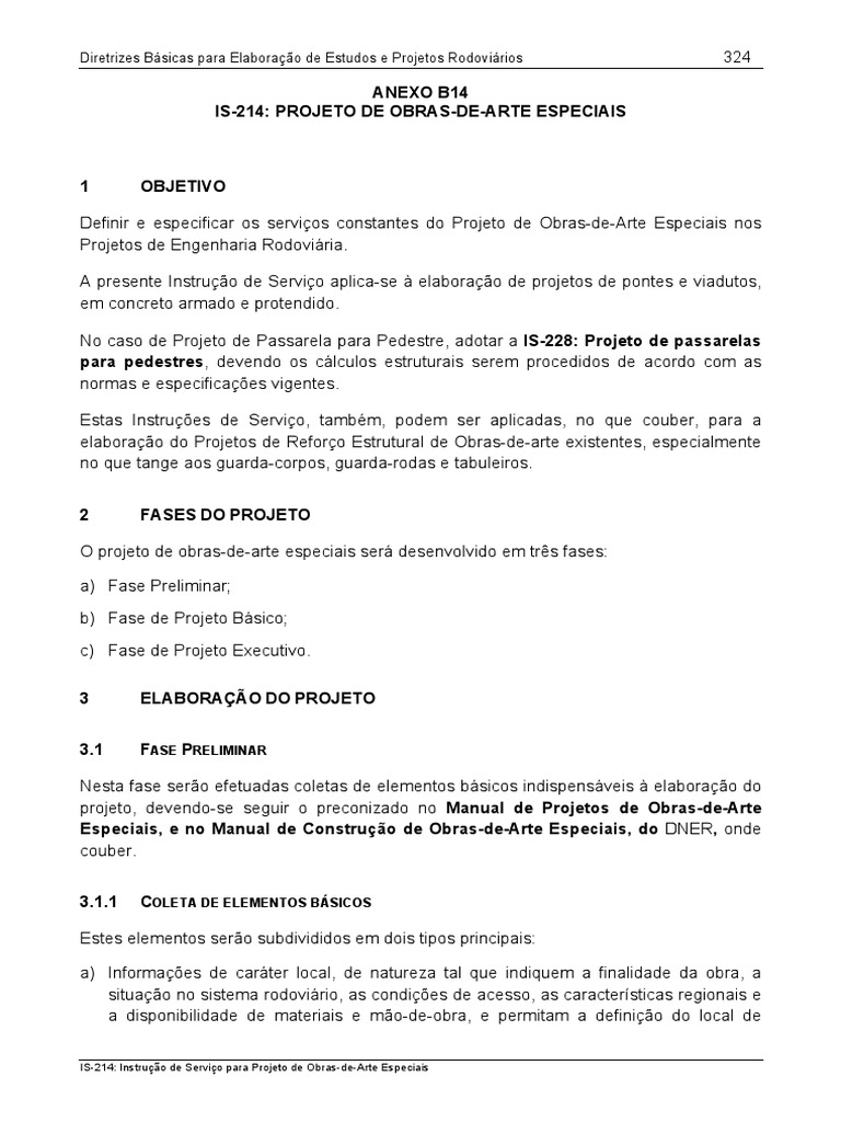 IS-214 - Projeto de OAE | PDF | Rio | Orçamento