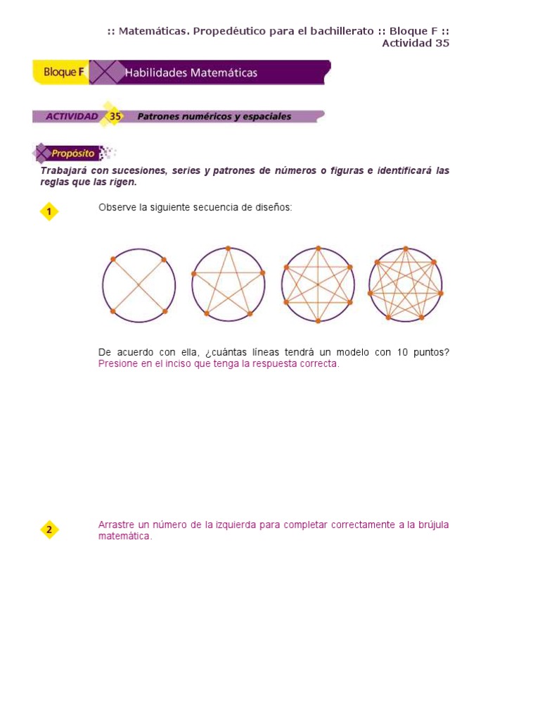 Actividades de Patrones Numéricos en Matemáticas | PDF | Juegos y ...