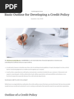 Credit Policy Manual | PDF | Credit | Finance & Money Management