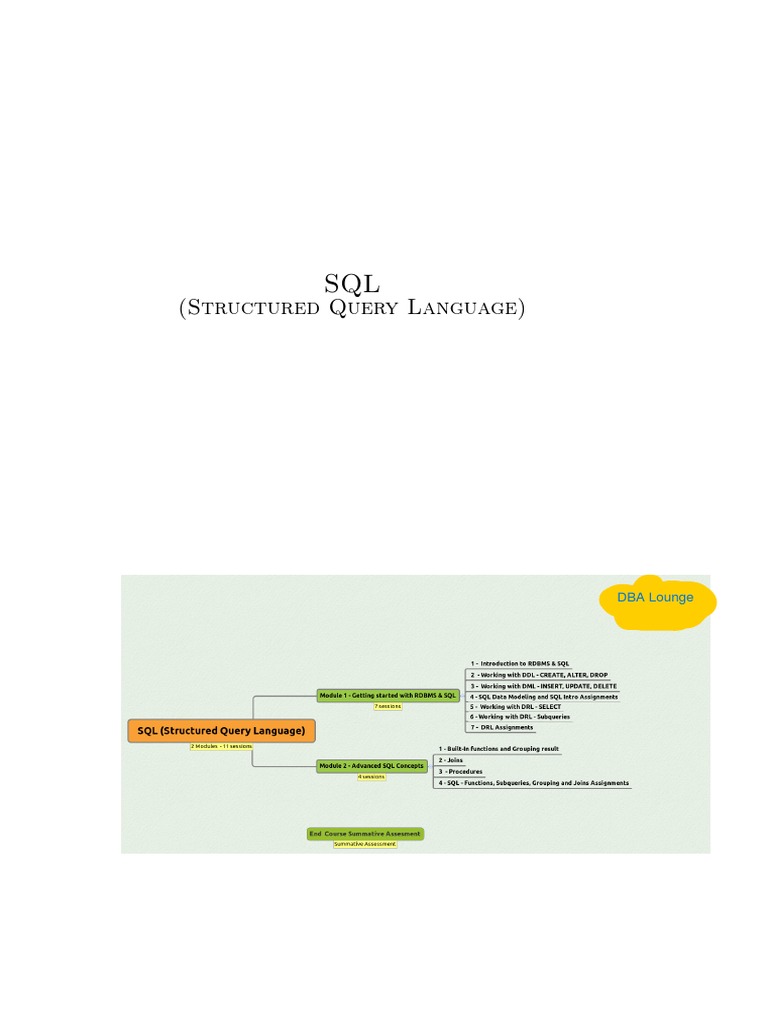 (Structured Query Language) : DBA Lounge | PDF | Relational Database | Pl/Sql