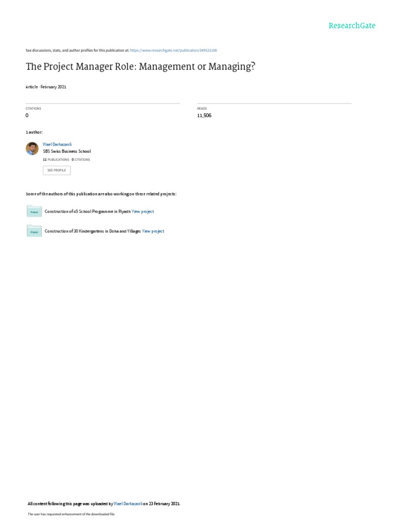 Analyzing the Project Manager Role Through Mintzberg's Theory of ...