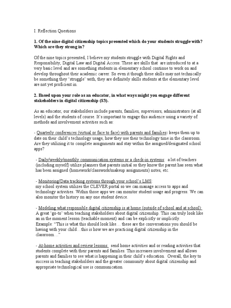 Engaging Young Learners in Digital Citizenship | PDF | Classroom | Teachers