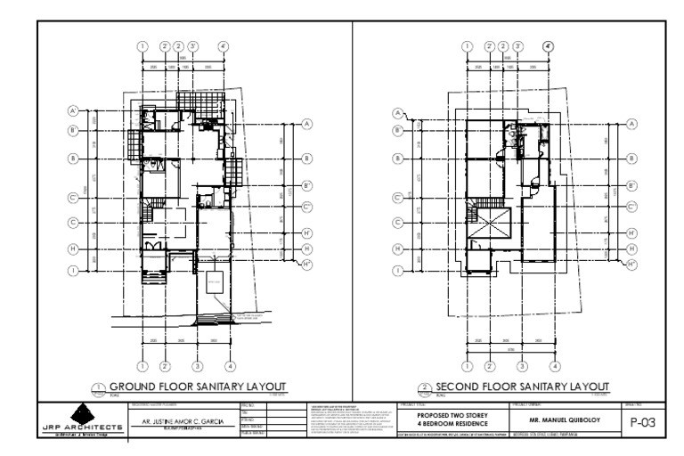 P-03 - Ground - Second Floor Sanitary Layout-P-03 - Ground - Second ...