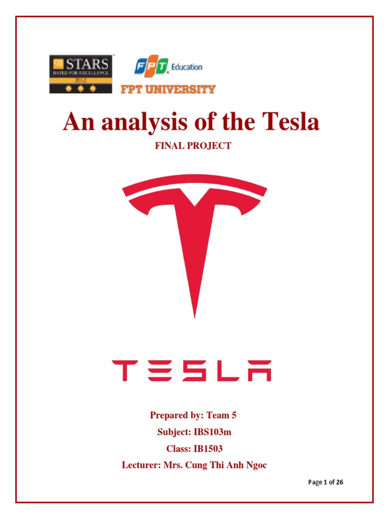 An Analysis of The Tesla: Final Project | PDF | Electric Vehicle ...