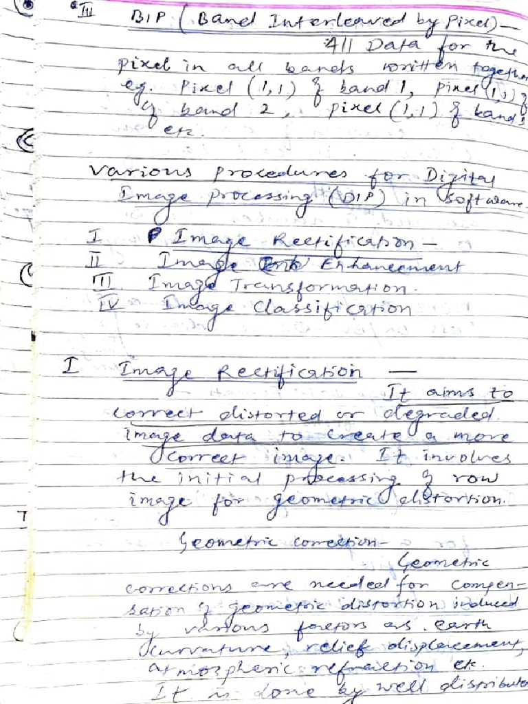 remote sensing hand written notes | PDF