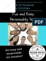 The 5 Minute Personality Test | PDF | Personality Type | Psychology