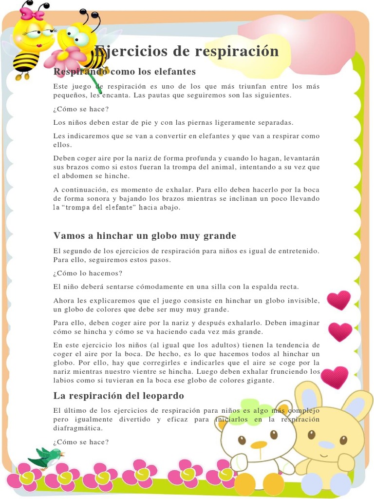 Ejercicios de Respiracion | PDF