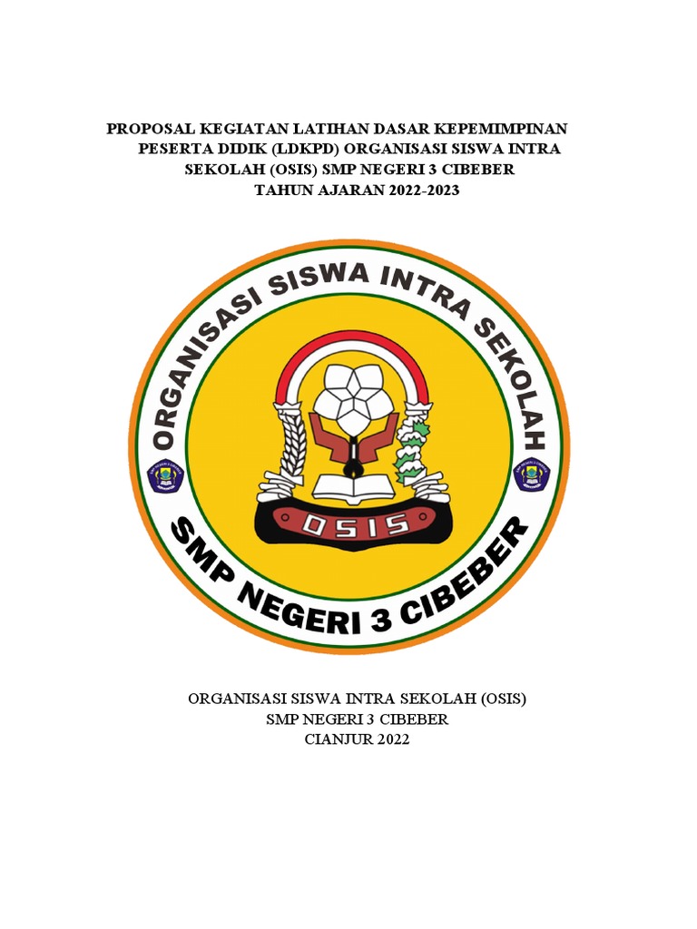 Proposal LDKPD OSIS SMP Negeri 3 Cibeber | PDF