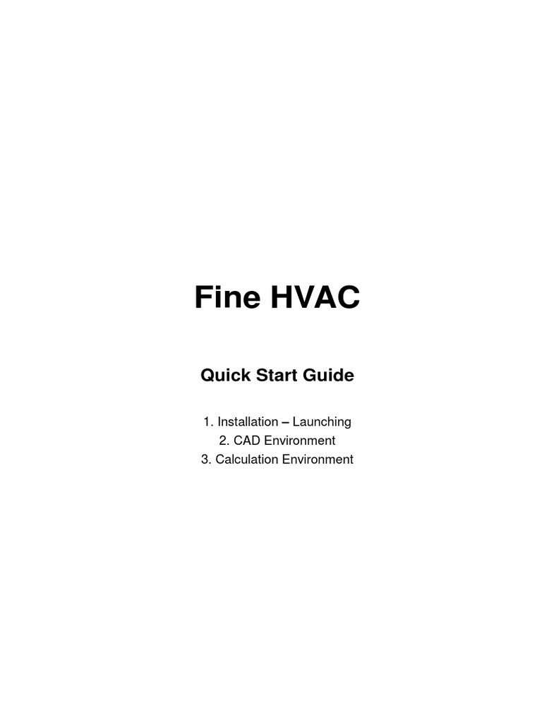 Fine HVAC: Quick Start Guide | PDF | Command Line Interface | Menu (Computing)