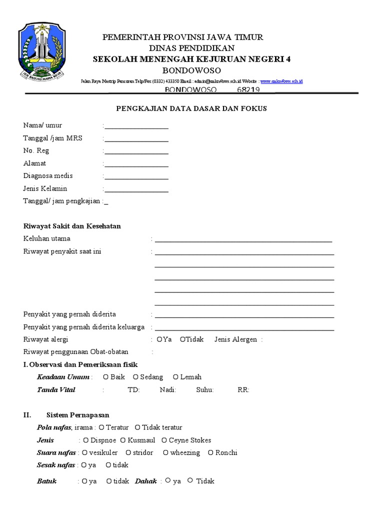 Format Pengkajian Keperawatan | PDF