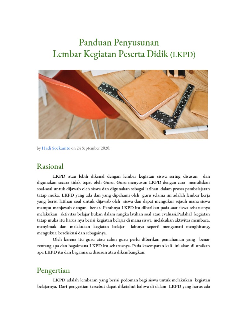 Panduan Menyusun LKPD | PDF