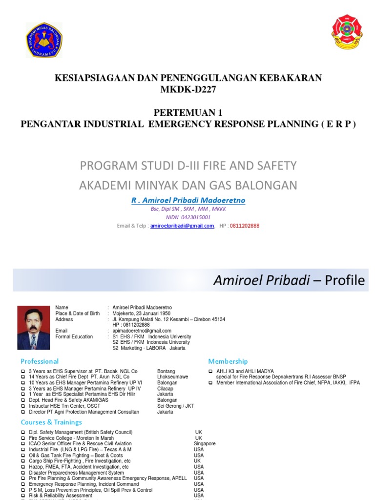 Pengantar Materi Erp | PDF | National Security | Occupational Safety ...