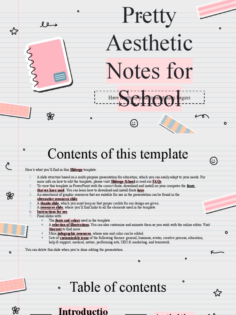 Pretty Aesthetic Notes For School by Slidesgo | PDF | Planets | Solar ...