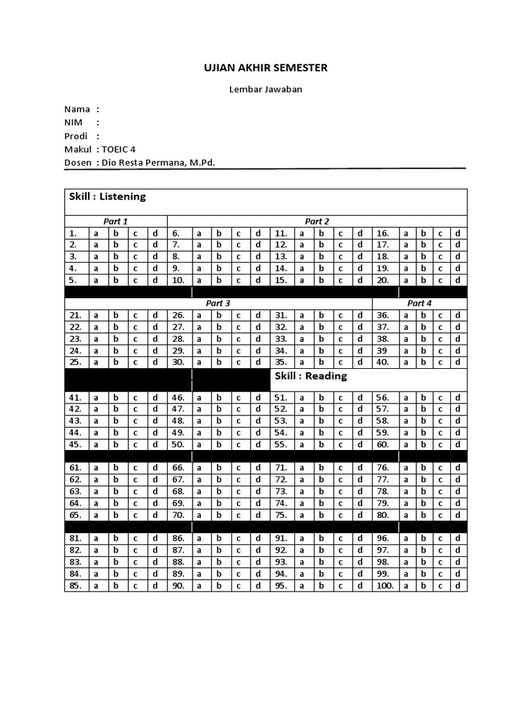 Lembar Jawaban UAS BP2 | PDF