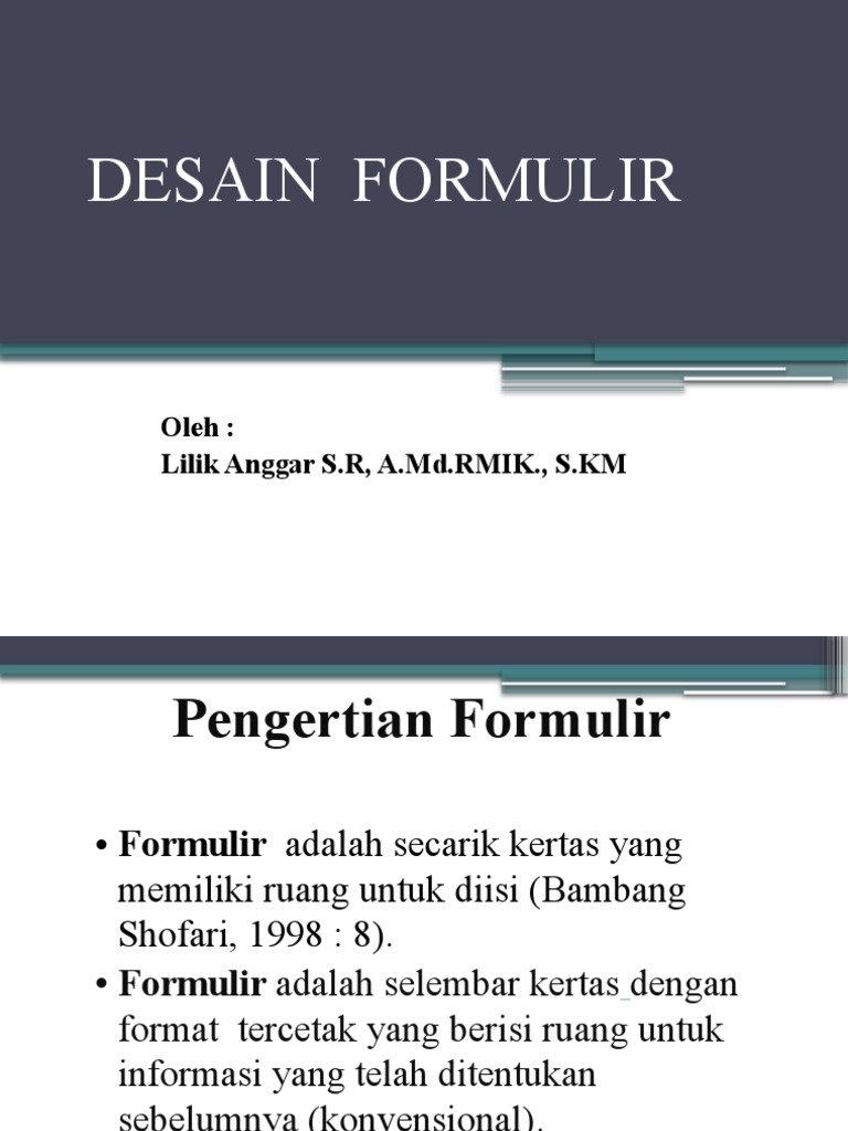 Aspek Desain Formulir | PDF | Seni