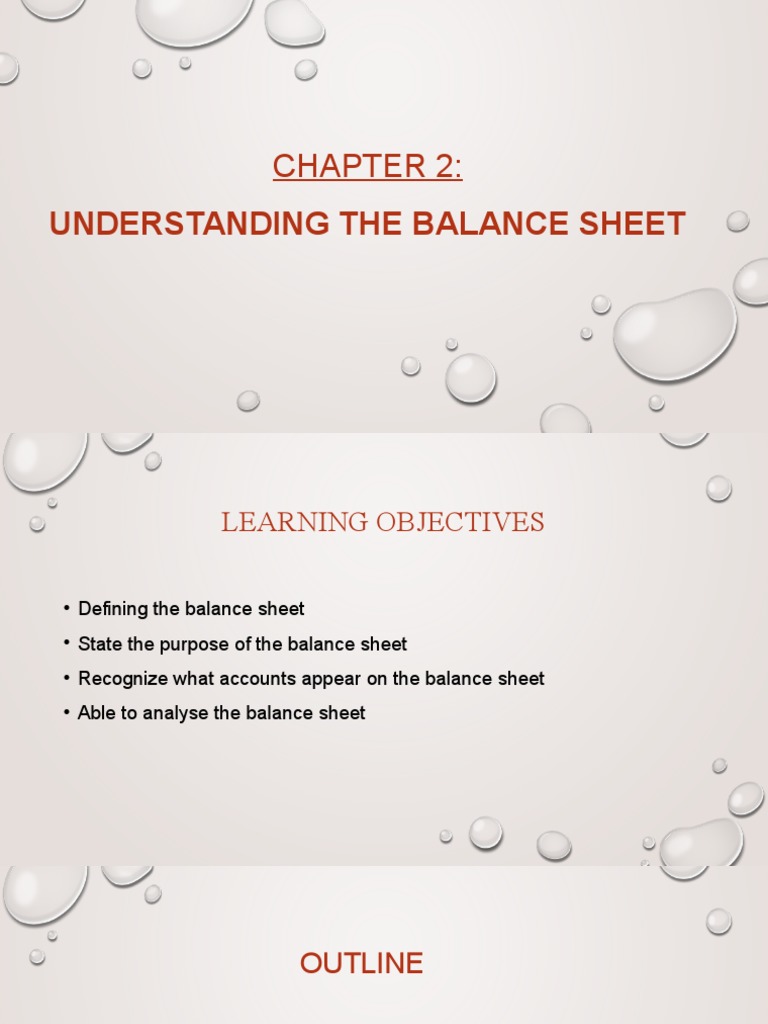 Chapter 2 - Understanding The Balance Sheet | PDF | Balance Sheet ...