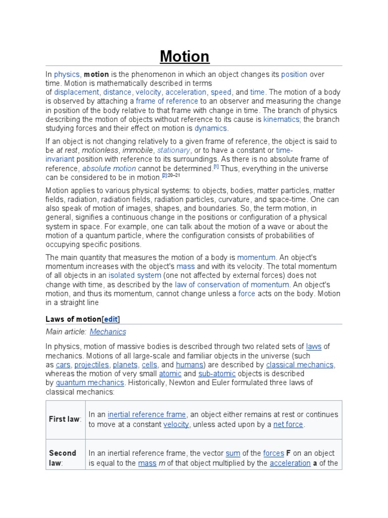 Physics Project - Motion | PDF | Waves | Force