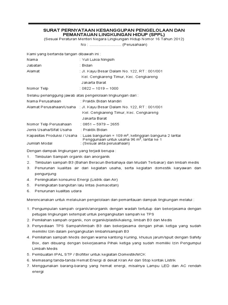 DRAFT SPPL Umum | PDF