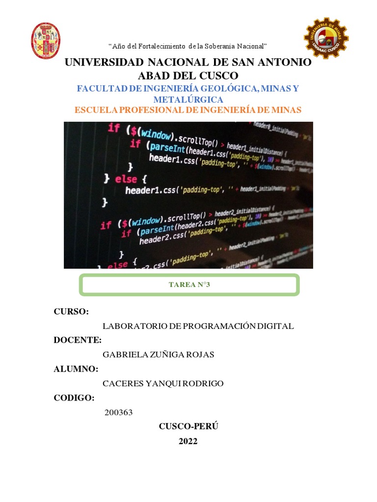 Guia 3 Lab-Programacion | PDF