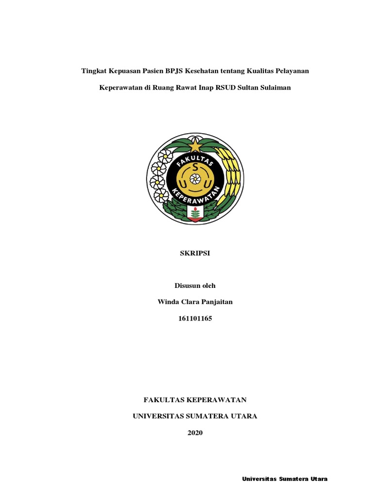 Tingkat Kepuasan Pasien BPJS Kesehatan Tentang Kualitas Pelayanan Keperawatan Di Ruang Rawat ...